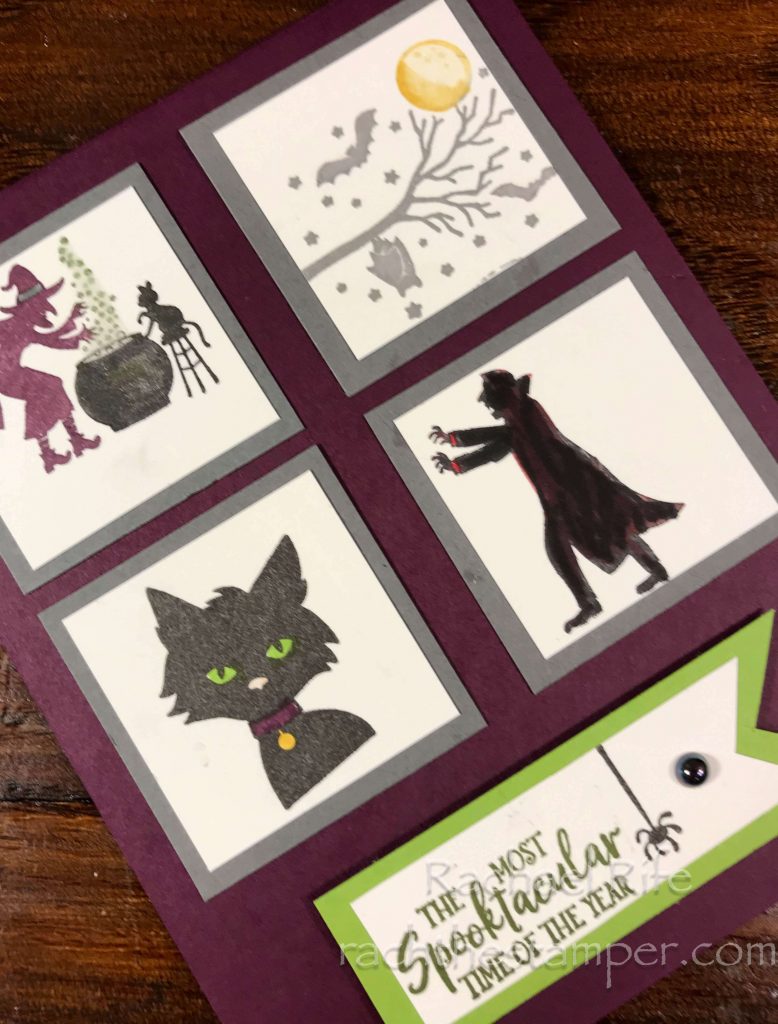 Simple Squares Halloween card – RachTheStamper