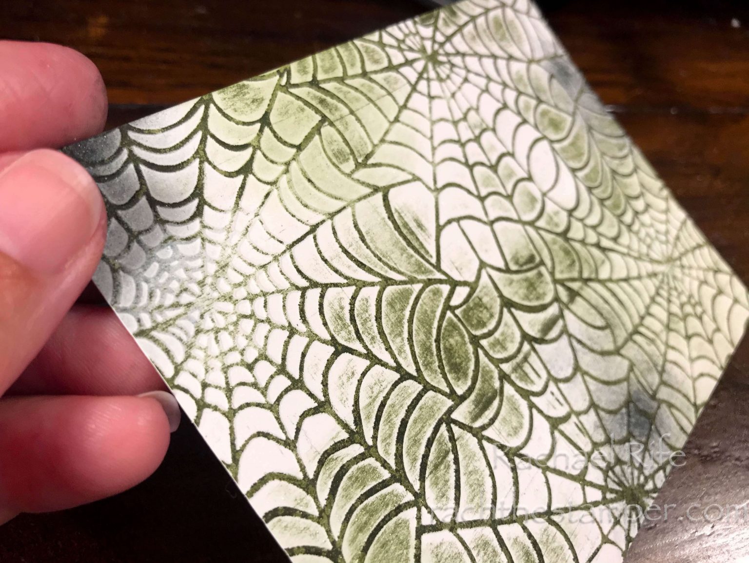 CobWeb 3D folder using Hot Iron on Wax paper resist & more ...