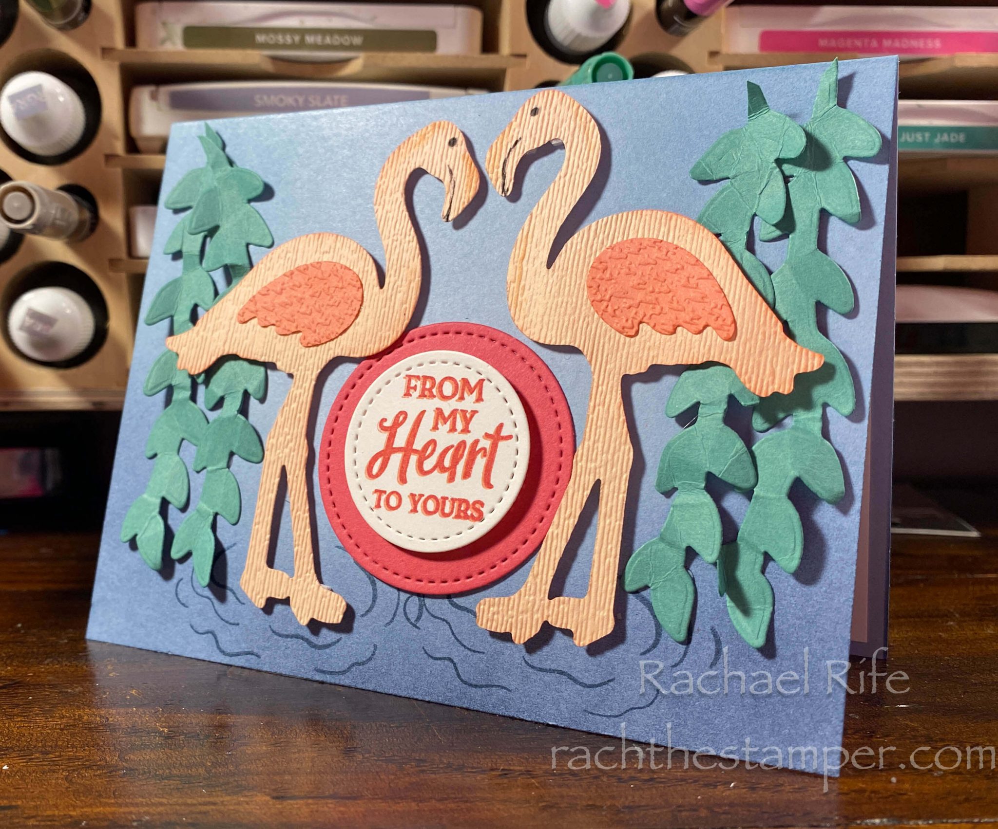 Fast Fun Flamingo card – RachTheStamper