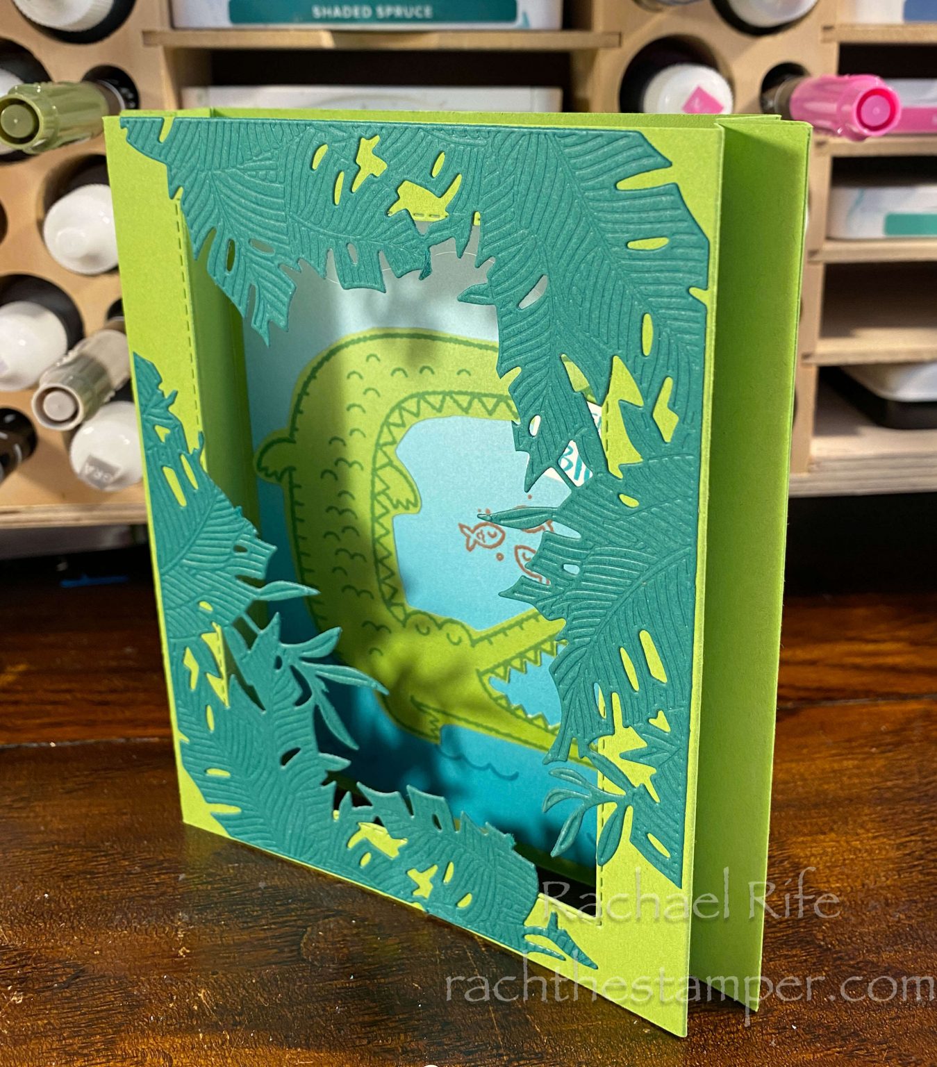 Oh Snap & Friendly Flamingo Diorama Window cards – RachTheStamper