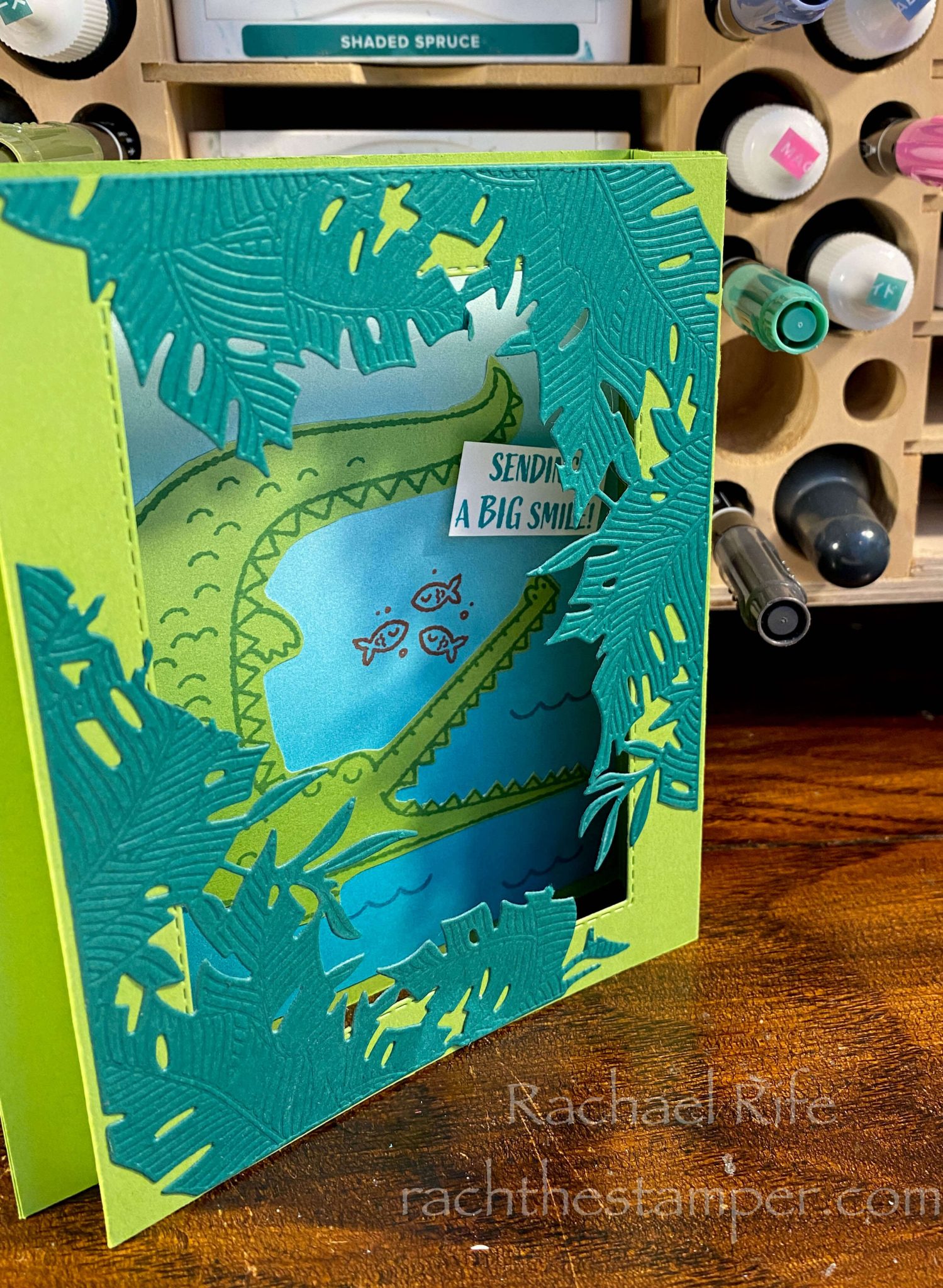Oh Snap & Friendly Flamingo Diorama Window cards – RachTheStamper