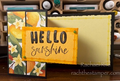 Sunny Hello "Z" simple fold card – RachTheStamper